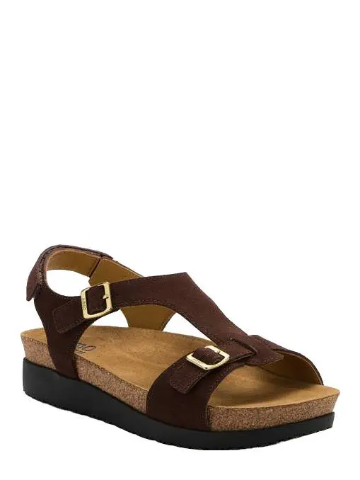 ABEO Algarve Buckle Sandals - Chocolate