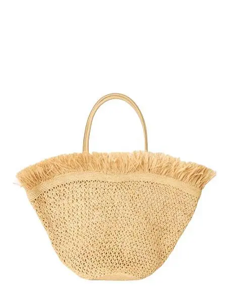 BTB LOS ANGELES Trina Fringe Tote - Natural