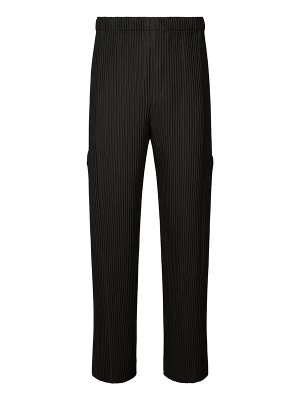Issey Miyake Homme Plissé Pleated Trousers - Black