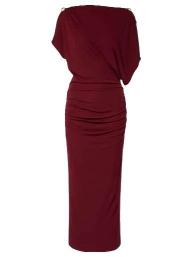 Altuzarra Brina Embellished Draped Jersey Gown - Red