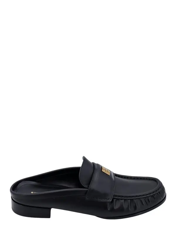 Givenchy 4g Plaque Mules - Black