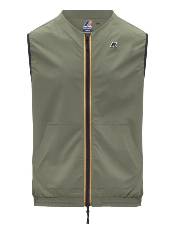 K-WAY Zip Sleeveless Coat - Green