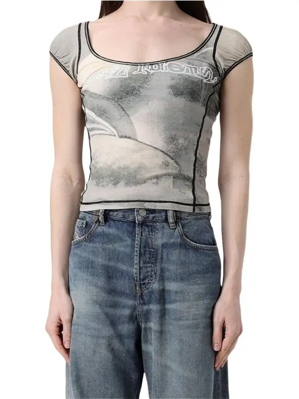 DIESEL® Graphic Print T-shirt - Gray