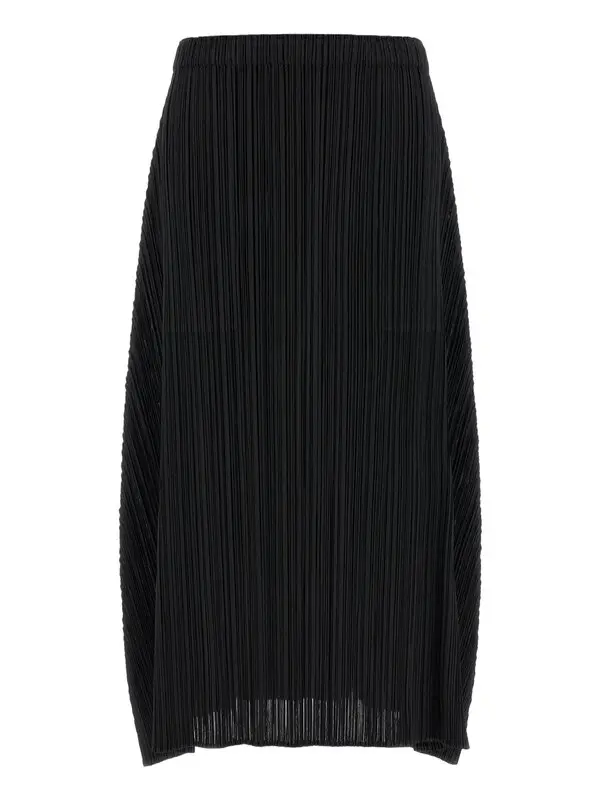 PLEATS PLEASE BY ISSEY MIYAKE A-line Midi Skirt - Black