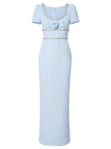 SELF-PORTRAIT Embellished Maxi Dress - Blue
