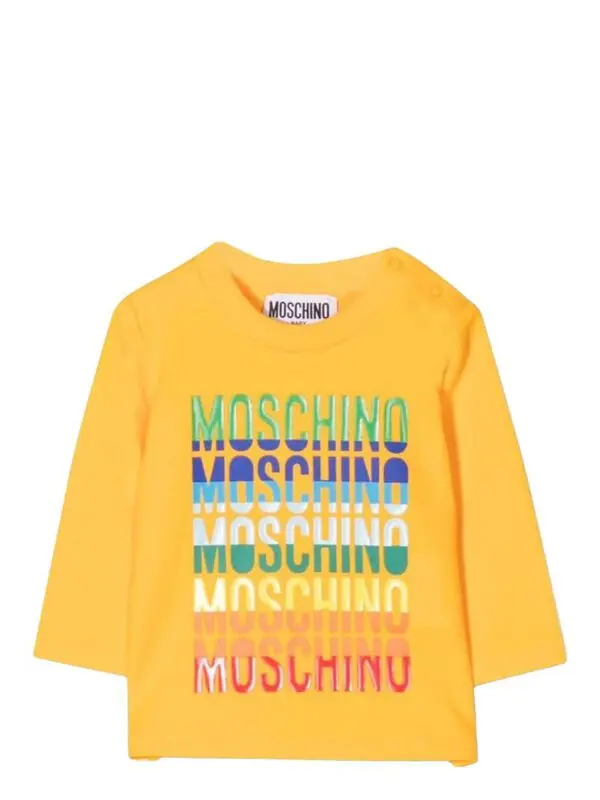 Moschino Print Long Sleeve T-shirt - Yellow