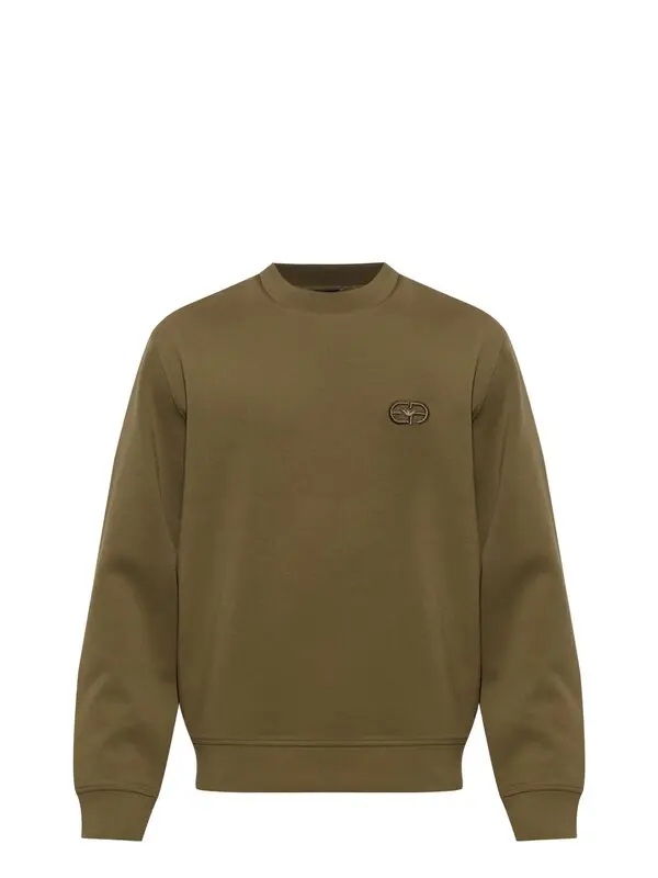 Emporio Armani Embossed Logo Crewneck Sweatshirt - Green