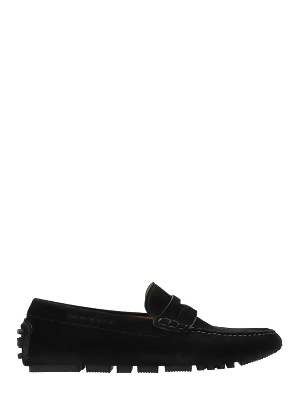 Emporio Armani Suede Loafers - Black
