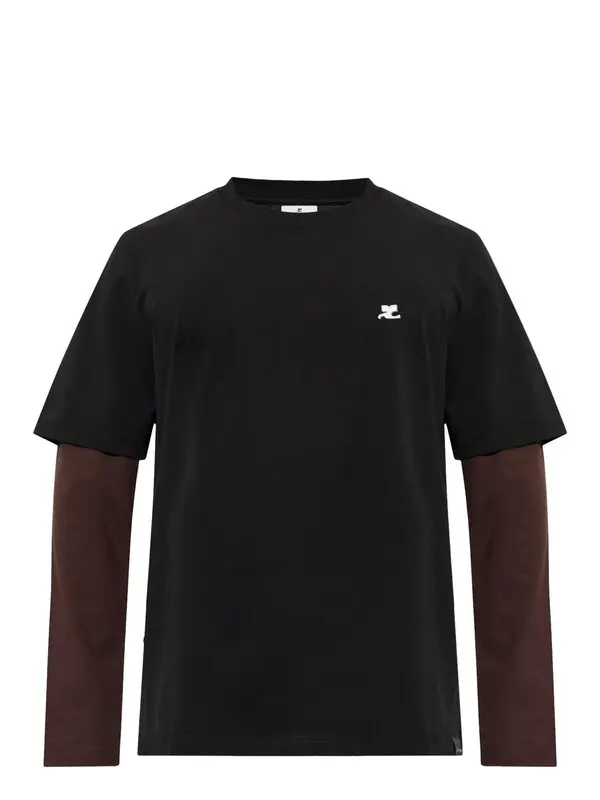 COURREGES Long Sleeve T-shirt - Black
