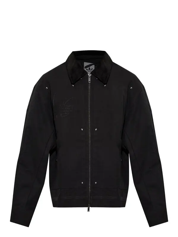 ADIDAS ORIGINALS Denim Jacket With Contrasting Collar - Black