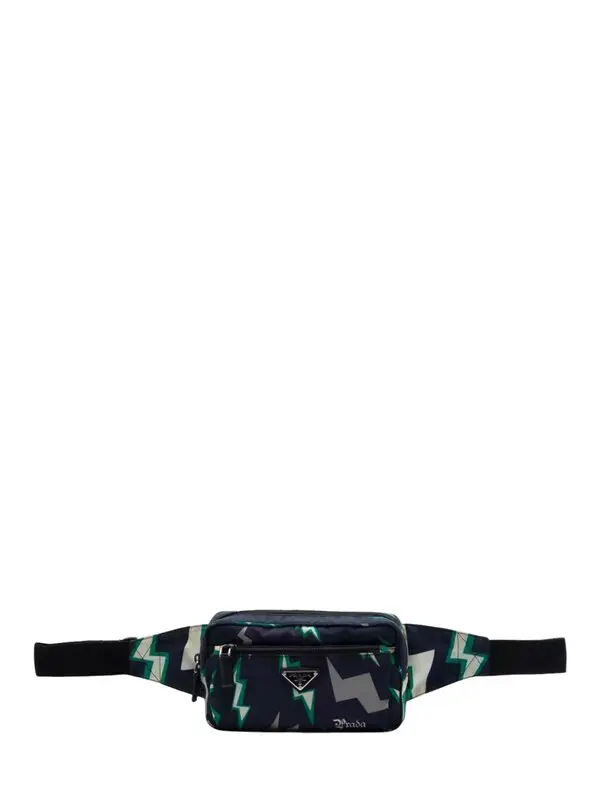 Prada Tessuto Frankenstein Thunder Belt Bag - Blue
