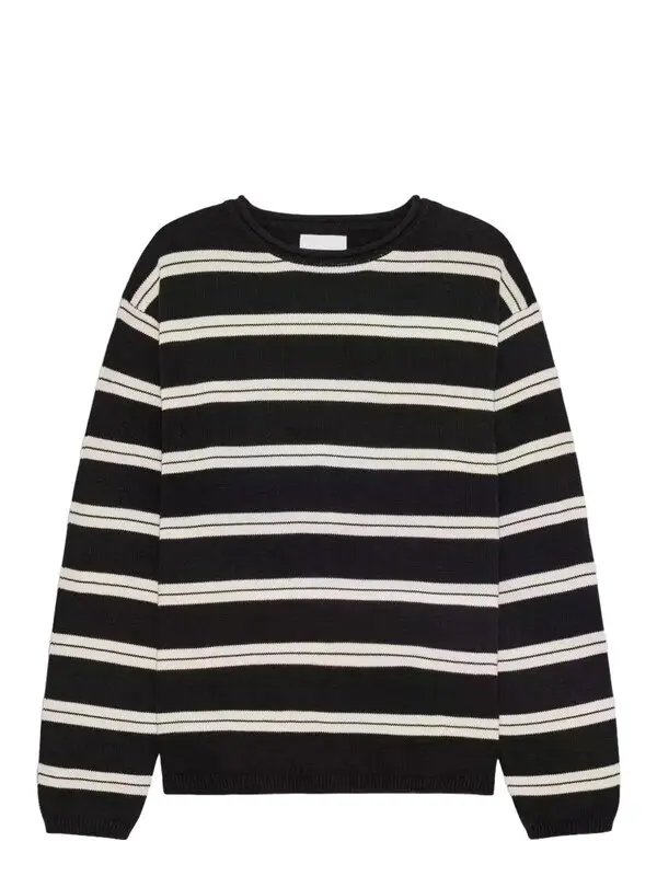 Nn07 Sailor Striped-knit Sweater - Black