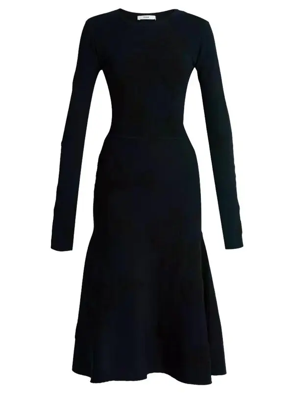 Erdem Jacquard Long Sleeve Midi Dress - Blue