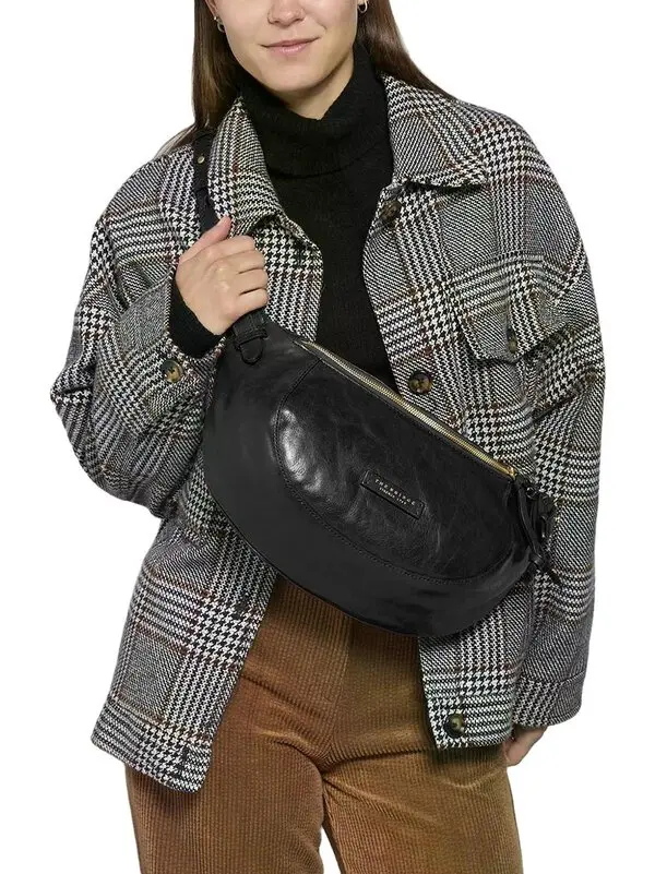 THE BRIDGE Unica Leather Belt Bag - Black