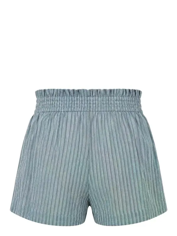 HEVRON Mira Striped Shorts - Blue