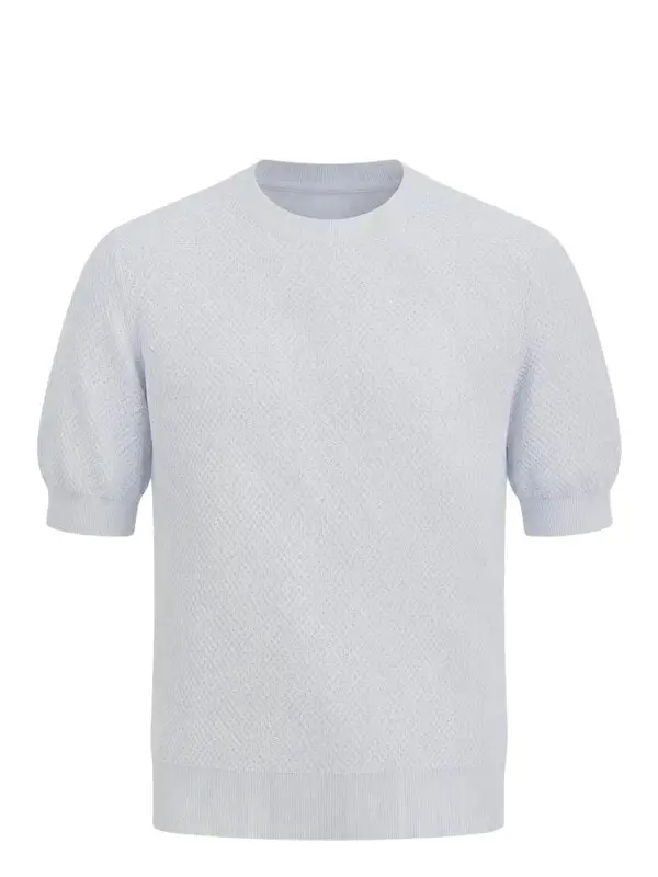 GRAN SASSO Basket-weave T-shirt - Blue