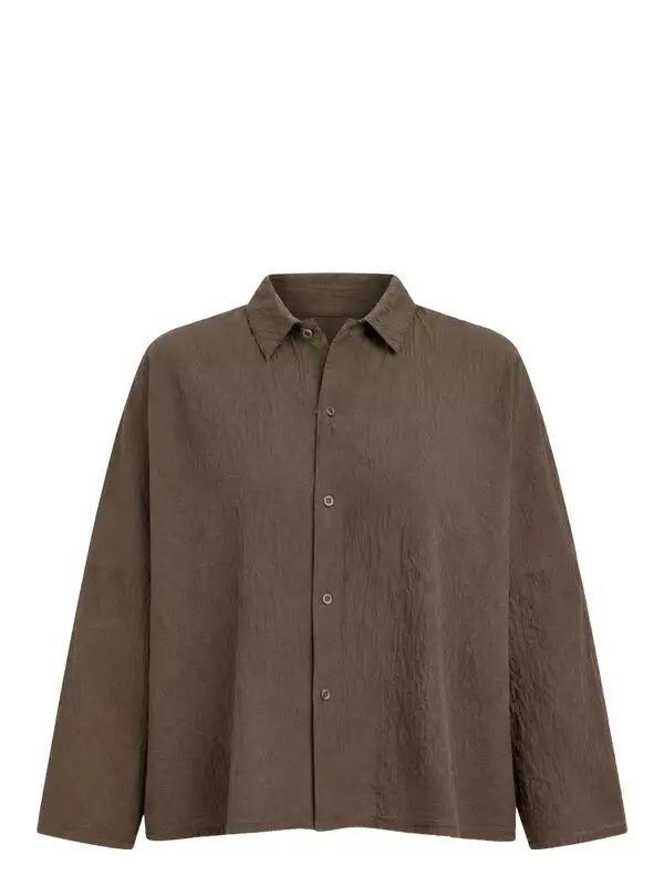 Labo.art Tina Crinkled Cotton Shirt - Brown