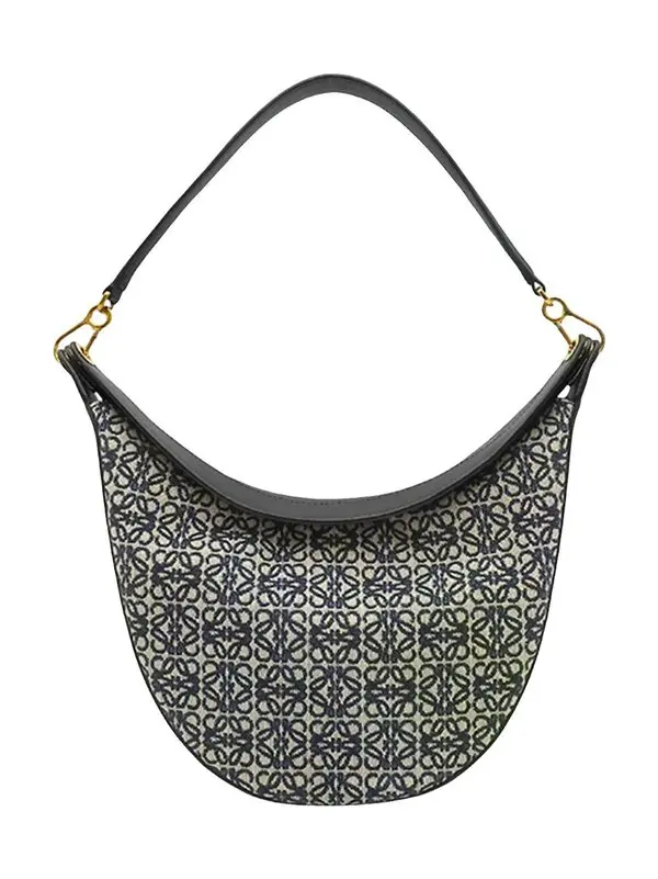 Loewe Anagram Canvas Luna Hobo Bag - Blue