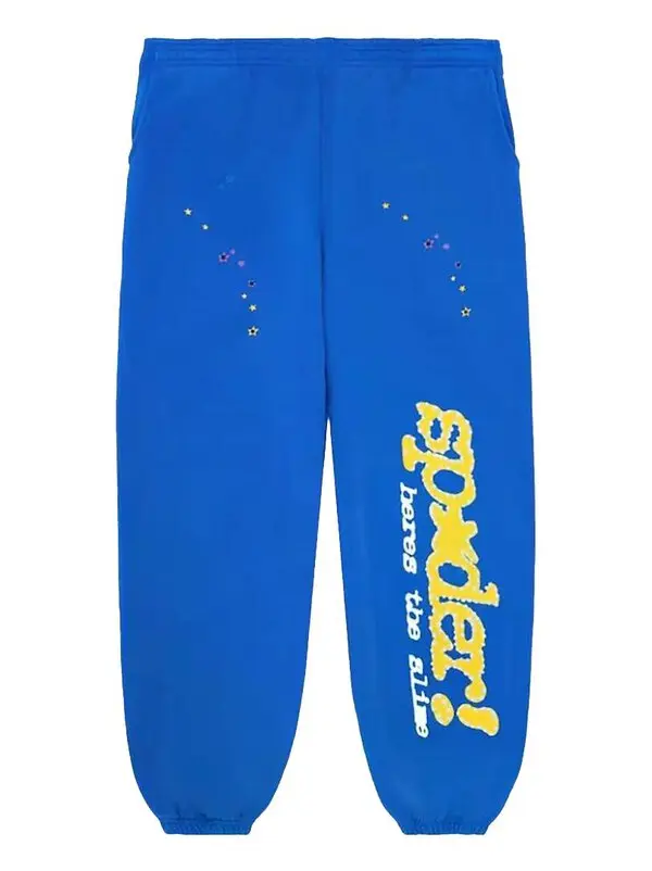 SP5DER Logo-print Track Pants - Blue