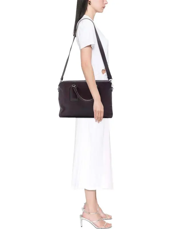 Bottega Veneta Leather Business Bag - Red