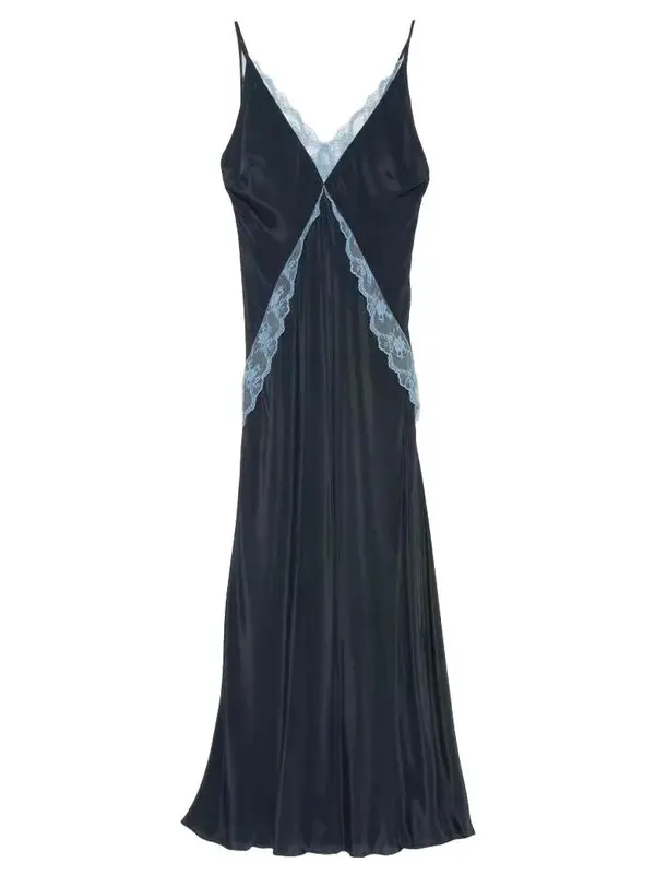 SIR. Elsie Lace-trim Maxi Dress - Blue