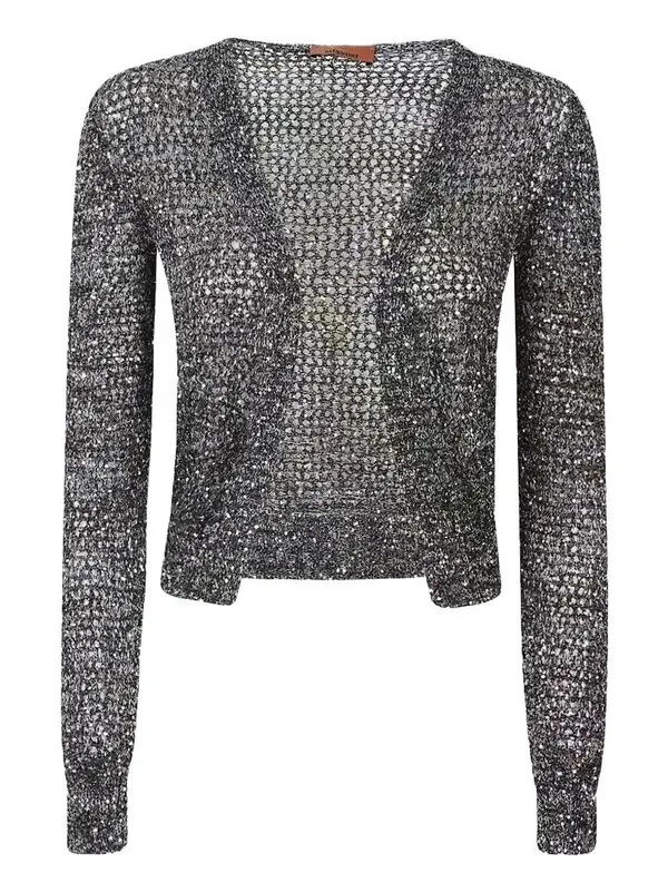 Missoni Open-knit Sequin Cardigan - Grey