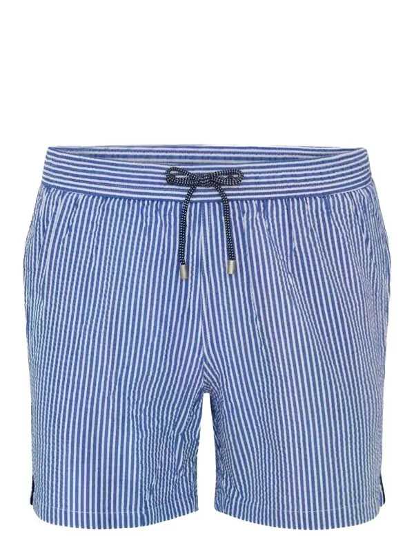 PATRICK ASSARAF Striped Drawstring Swim Shorts - Blue