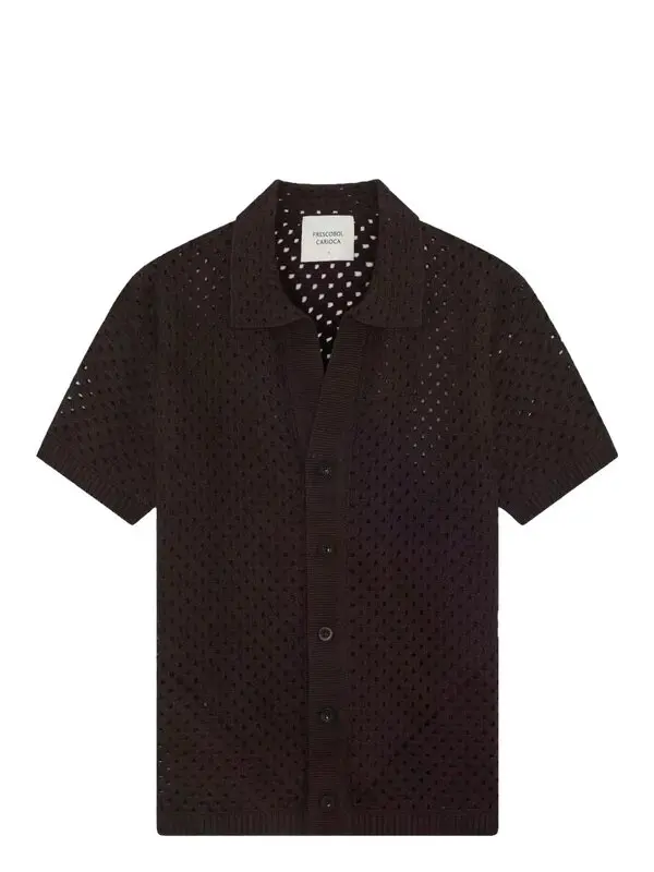 Frescobol Carioca Pinto Crochet Shirt - Brown