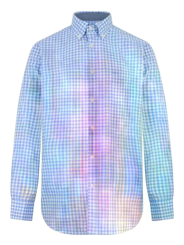Paul & Shark Gingham Long-sleeve Shirt - Blue