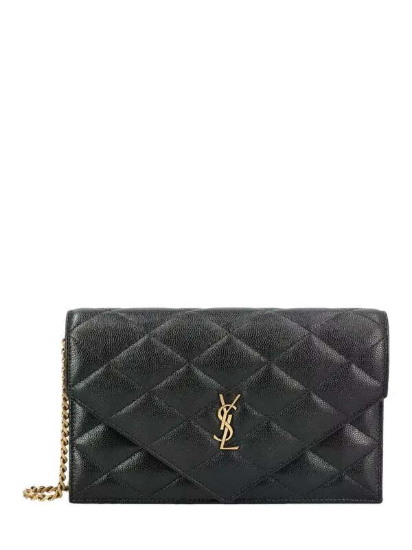 Saint Laurent Quilted Leather Shoulder Bag - Black