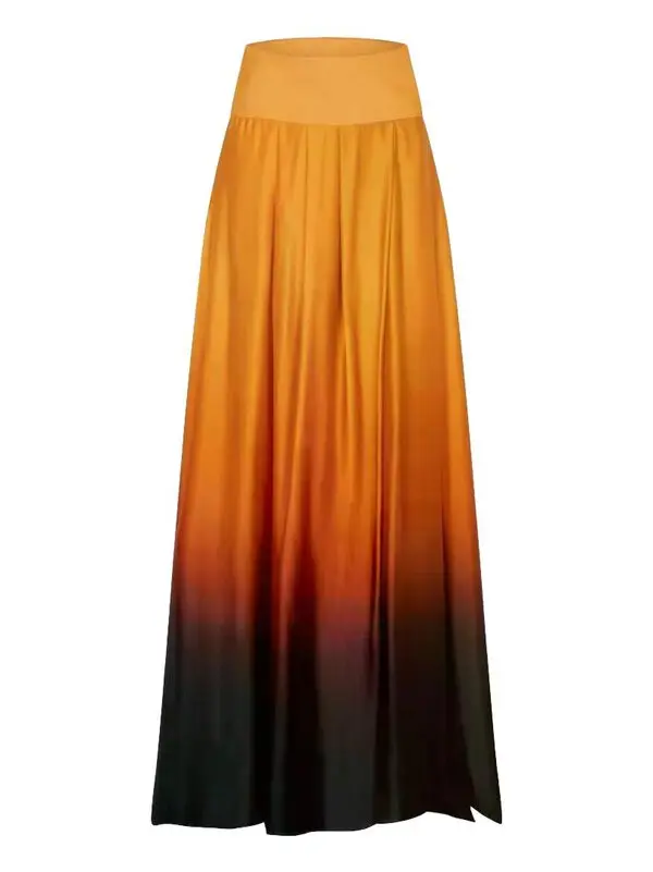OUD PARIS Calypso Ombré Maxi Skirt - Orange