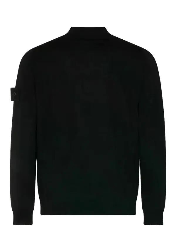 Stone Island Logo-patch Polo Shirt - Black
