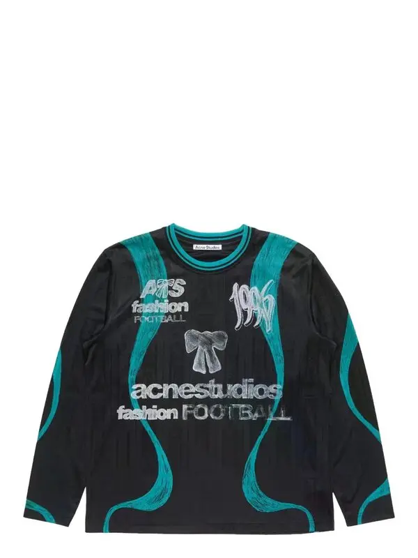 Acne Studios Sports Jersey Graphic T-shirt - Black