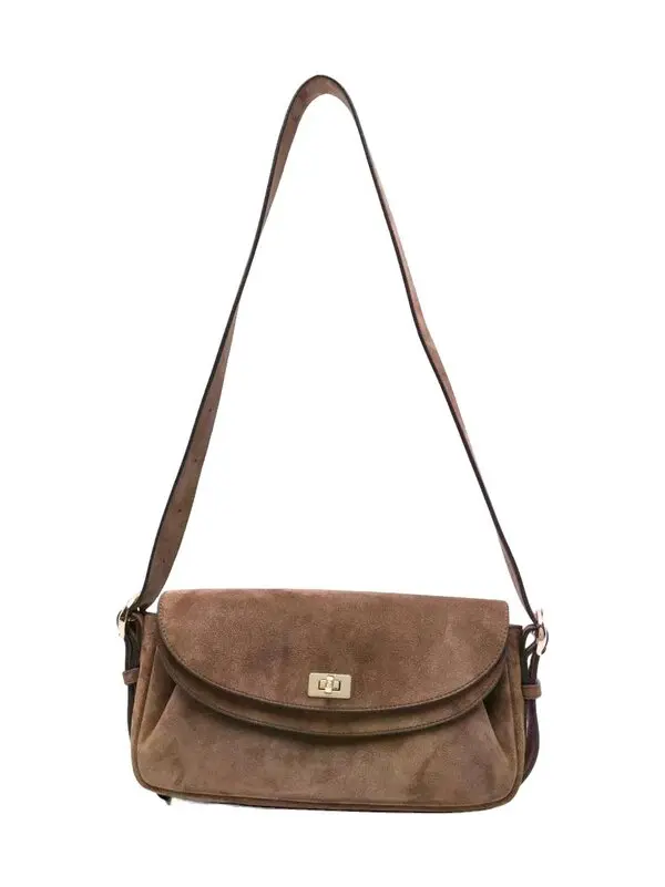 Sandro Suede Shoulder Bag - Brown