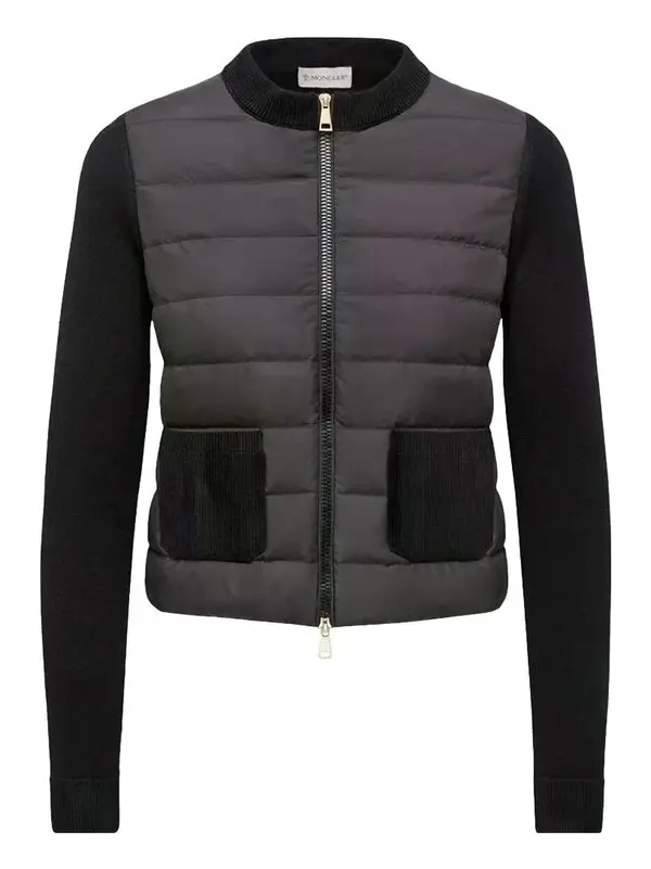 Moncler Padded Panel Cardigan - Black