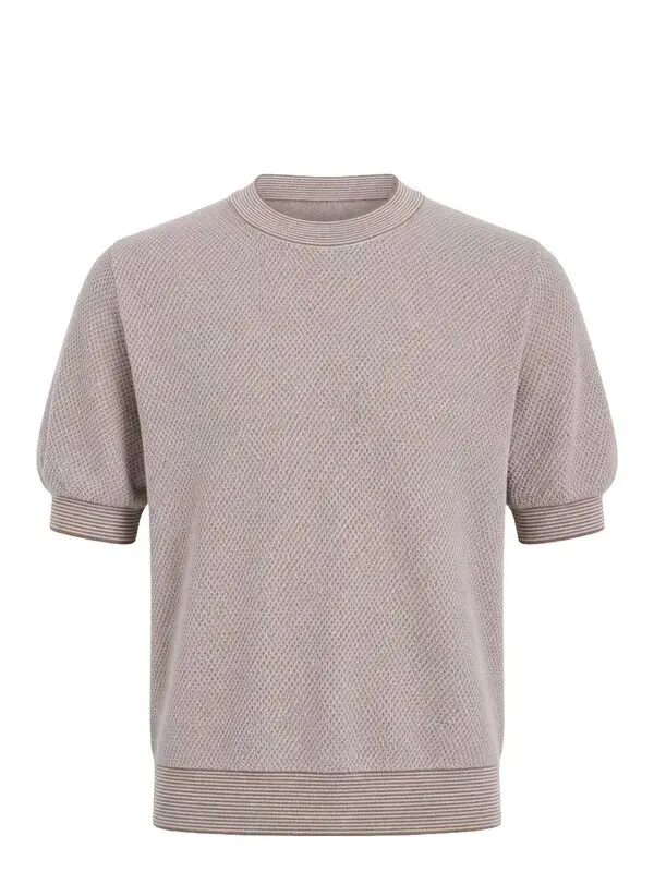 GRAN SASSO Textured-knit T-shirt - Brown