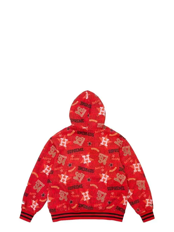 Supreme X Mitchell & Ness Logo-print Hoodie - Red