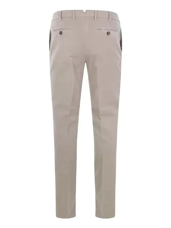 Brunello Cucinelli Light Cotton Button-fastening Trousers - Grey