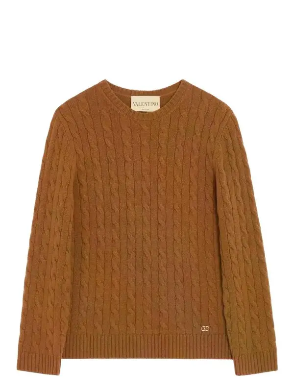 Valentino Garavani Cashmere Vlogo Sweater - Brown
