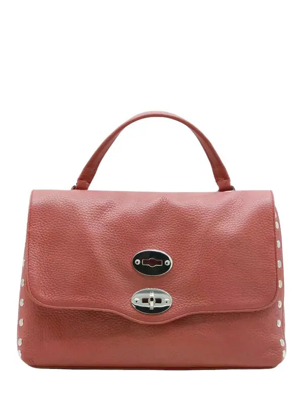 ZANELLATO Postina Studded Leather Shoulder Bag - Red