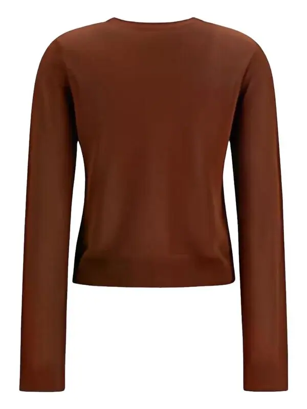 GANNI Diamond-pattern Cardigan - Brown
