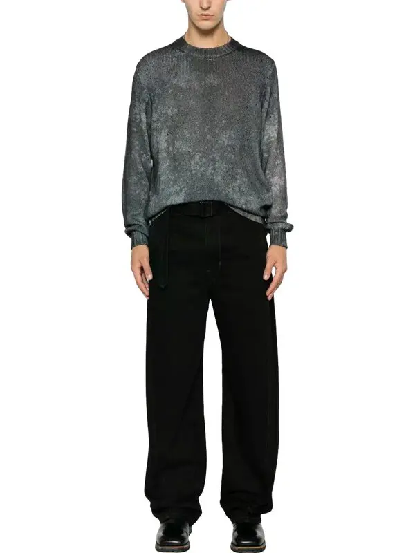 Avant Toi Ribbed Knit Sweater - Blue