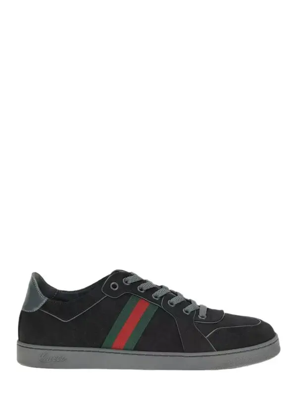 Gucci Gg Web-stripe Sneakers - Black