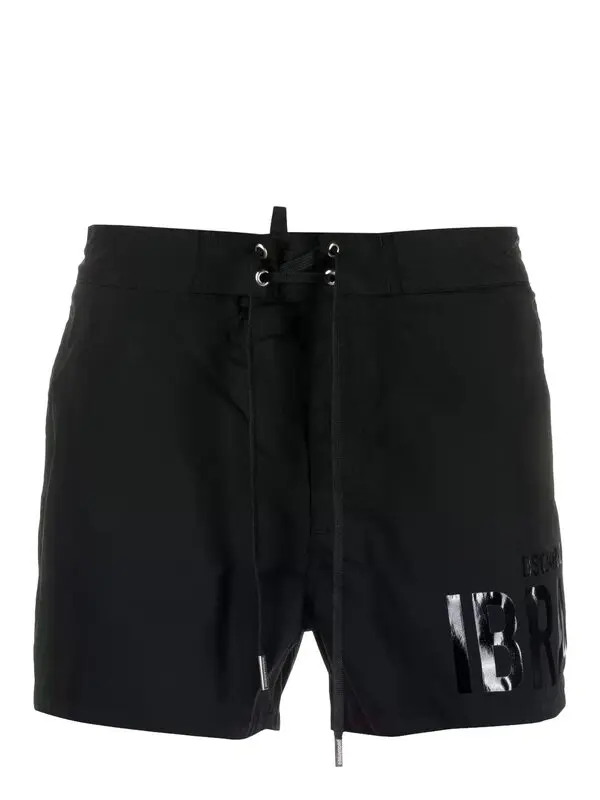Dsquared2 Logo Print Swim Shorts - Black