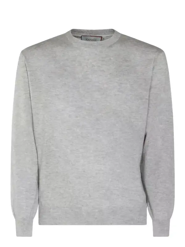 Canali Cashmere Crew Neck Sweater - Grey