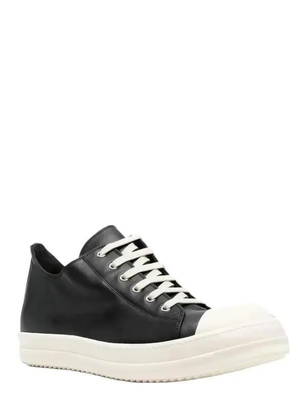 Rick Owens Lace-up Leather Sneakers - Black