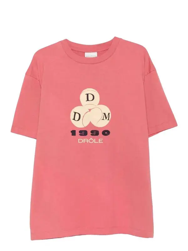 Drole De Monsieur Graphic-print T-shirt - Pink