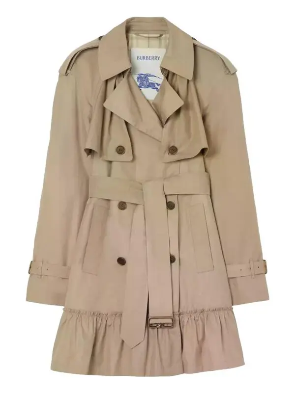 Burberry Short Gabardine Tillydrine Trench Coat - Neutrals