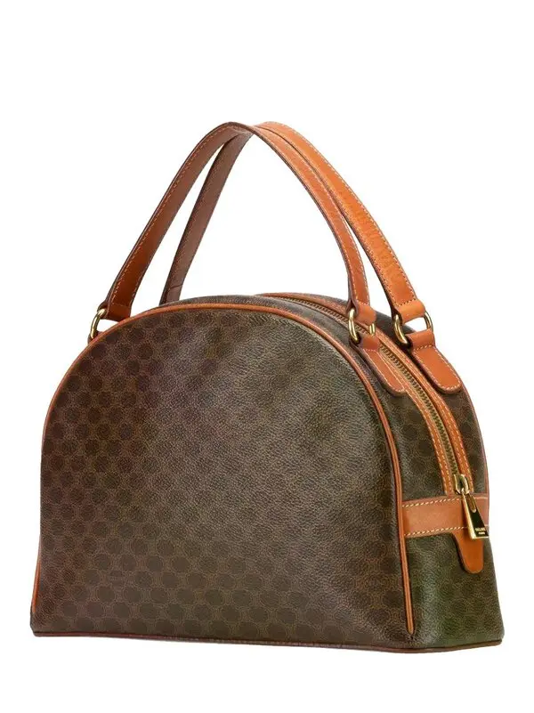 Celine Macadam Coated Canvas Handbag - Brown