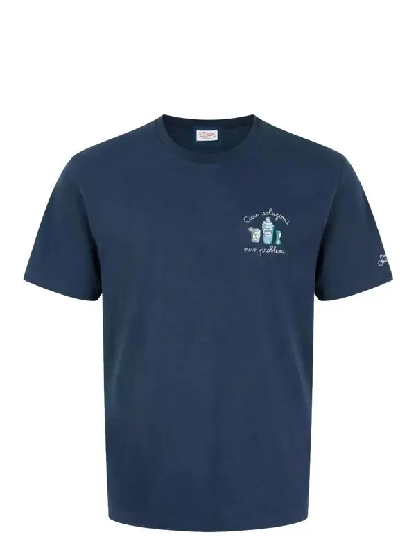 MC2 SAINT BARTH Portofino Embroidered T-shirt - Blue